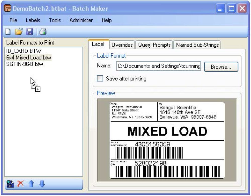 Bartender, software para diseño e impresión de etiquetas y códigos de ...