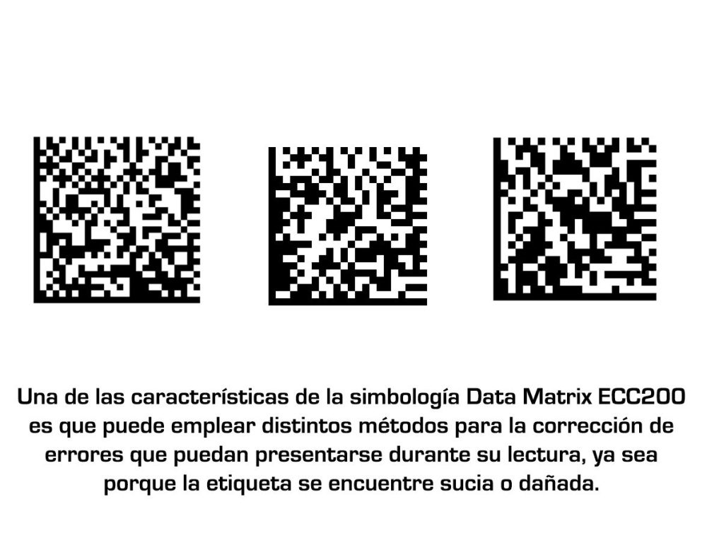 Características y aplicaciones de la simbología de código de barras Data Matrix ECC200 - FAQ